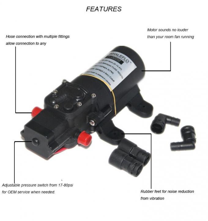 Whaleflo 24 VOLTS 80PSI 4.0LPM 2 Diaphragm Pump Portable Sprayers ...